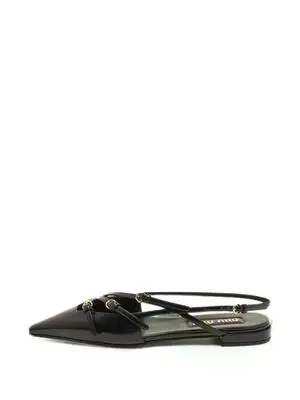 Miu Miu Buckle-detail Slingback Pumps - Black