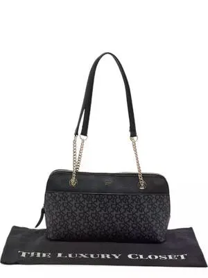 Dkny 2022 Medium Bryant Park Monogram Shoulder Bag - Black