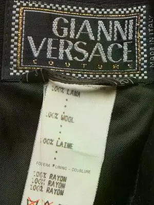 Versace Belted Gabardine Top