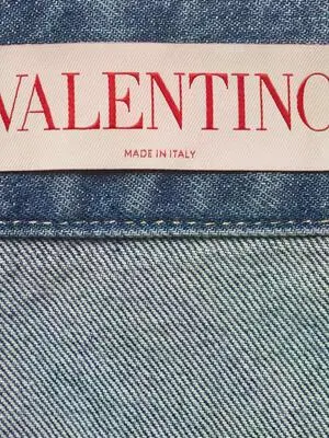 Valentino Garavani Geometric Jacquard Trim A-line Mini Skirt