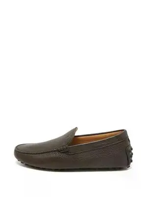 TOD'S Gommino Pebble-sole Loafers - Brown