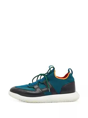 Hermès Duel Leather Panelled Sneakers - Blue
