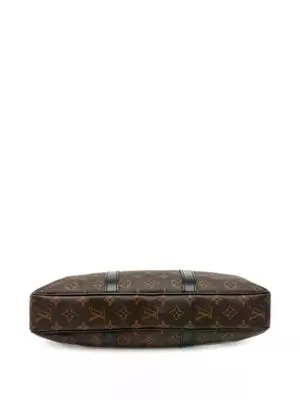 LOUIS VUITTON Monogram Macassar Porte Documents Jour Business Bag