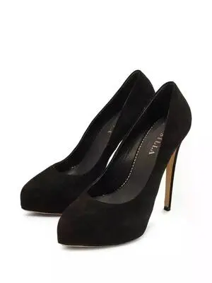 LE SILLA Suede Almond Toe Platform Stiletto Pumps