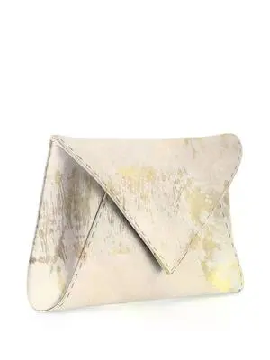 Tyler Ellis Medium Lee Pouchet Metallic-leather Clutch Bags