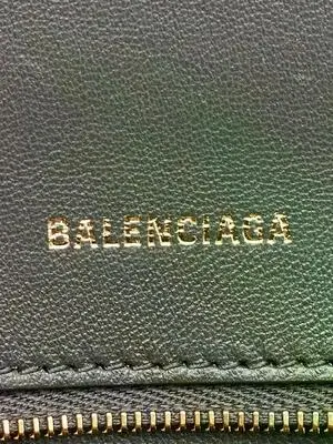 Balenciaga 2023 Hourglass Crocodile-embossed Tote Bag
