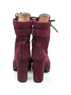 STUART WEITZMAN Lace-up Suede Ankle Boots