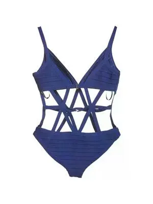 Herve Leger Cutout Bandage Swimsuit