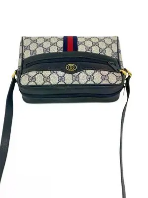 Gucci Gg Supreme Interlocking G Web Crossbody Bag