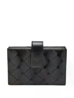 Bottega Veneta Intrecciato Leather Card Case - Black