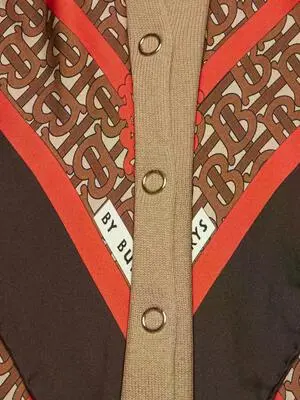 Burberry Scarf-neck Button-front Cashmere Cardigan