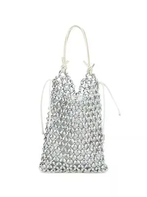 Staud Karla Crystal-embellished Clutch Bag - Silver