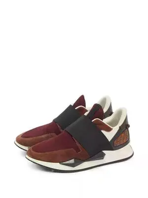 Givenchy Elastic-strap Slip-on Sneakers With Snakeskin-effect Panels - Red