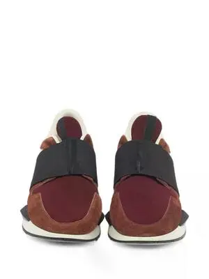 Givenchy Elastic-strap Slip-on Sneakers With Snakeskin-effect Panels - Red