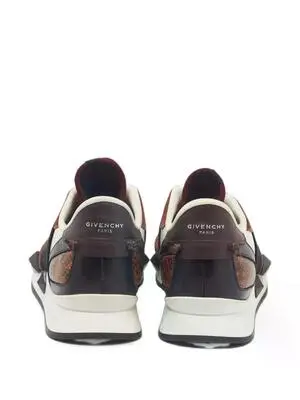 Givenchy Elastic-strap Slip-on Sneakers With Snakeskin-effect Panels - Red