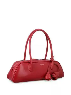 Magda Butrym Brigitte Trapeze Rose-detail Leather Tote Bag - Red