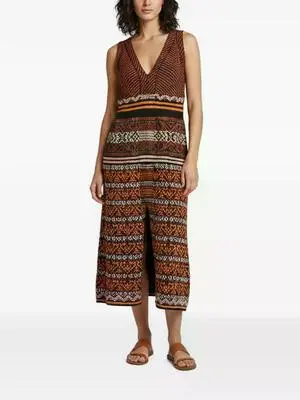 Missoni Geometric Lurex Knit Midi Dress