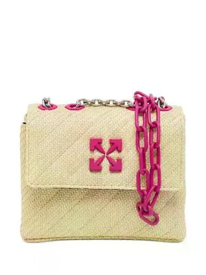 Off-white Textured Shoulder Bags
