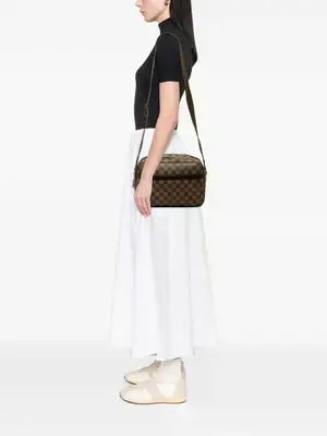 LOUIS VUITTON 2004 Damier Ebene Reporter Pm Crossbody Bag