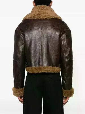 Vetements Oversized Leather And Shearling Jacket