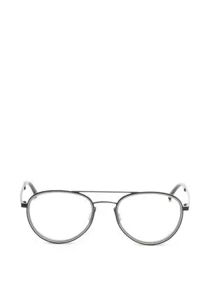 Porsche Design Round Frame Double Bridge Eyeglasses - Grey