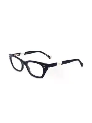 Carolina Herrera Logo-plaque Cat-eye Glasses - Black