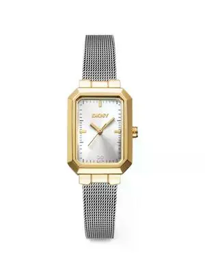 Dkny Logo-detail 22mm Watch - Silver