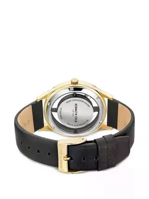 KENNETH COLE Transparent Dial 44mm Watch - Black