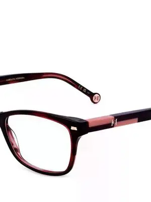 Carolina Herrera Rectangle Frame Eyeglasses - Red