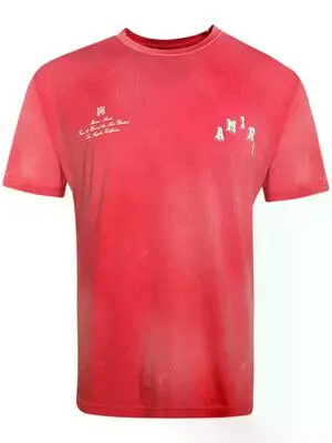 Amiri Vintage Collegiate Logo-print T-shirt - Red