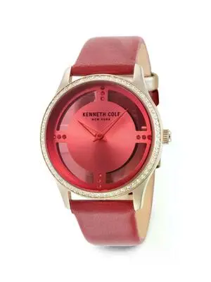 KENNETH COLE Round-face .5mm Watch - Red