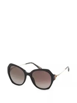 Chopard Cat Eye Sunglasses With Crystal Embellishment - Black