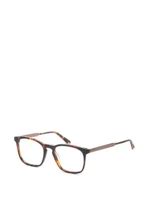 Calvin Klein Rectangle Frame Eyeglasses - Red