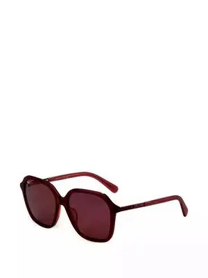 SWAROVSKI Crystal-embellished Geometric Frame Sunglasses - Brown