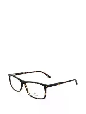 Lacoste Tortoiseshell-effect Rectangle-frame Glasses - Brown