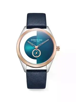 KENNETH COLE Round-face 36mm Watch - Blue