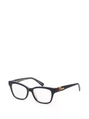 Longchamp Tortoiseshell-effect Rectangle-frame Glasses - Blue