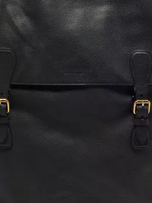 Burberry Buckled Flap Leather Weekend Bag