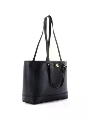 Gucci Ophidia Leather Shopping Tote Bag - Black