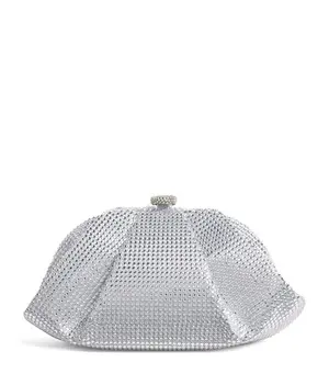 Judith Leiber Crystal Gemma Clutch Bag - Silver