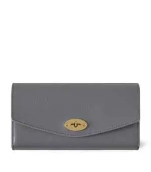 Mulberry Leather Darley Wallet - Grey