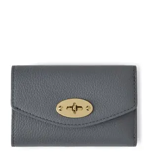 Mulberry Leather Folded Darley Wallet - Grey