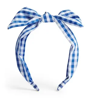 ROCKAHULA Gingham Tie Headband - Blue
