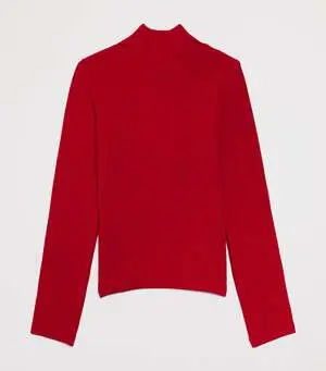 Monnalisa Ribbed Ruffle Rollneck Top