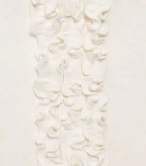 Monnalisa Ribbed Ruffle Rollneck Top
