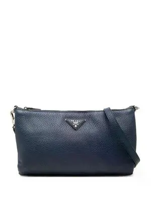 Prada 2013-2026 Vitello Daino Crossbody Bag - Blue