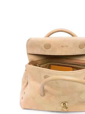 ZANELLATO Small Dotta Jones Nabuck Studded Leather Tote Bag