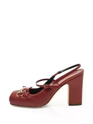 Gucci Horsebit Bow-detail Pumps - Red
