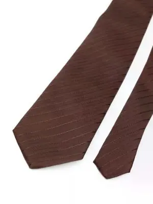 SAPIO Diagonal-stripe Tie - Brown
