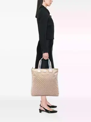 Gucci 2016-2026 Gg Canvas Web Vertical Tote Bag